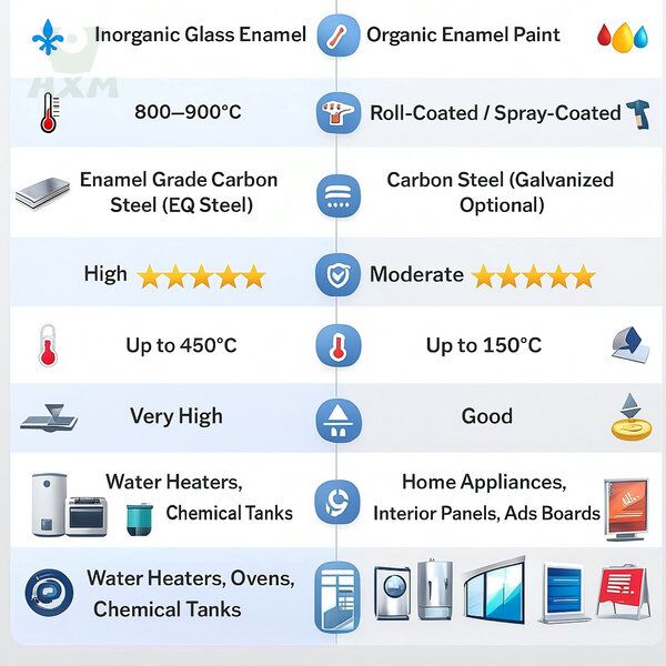 Porcelain-Enameled Steel Vs Enamel-Coated Steel: Differences | Huaxiao ...